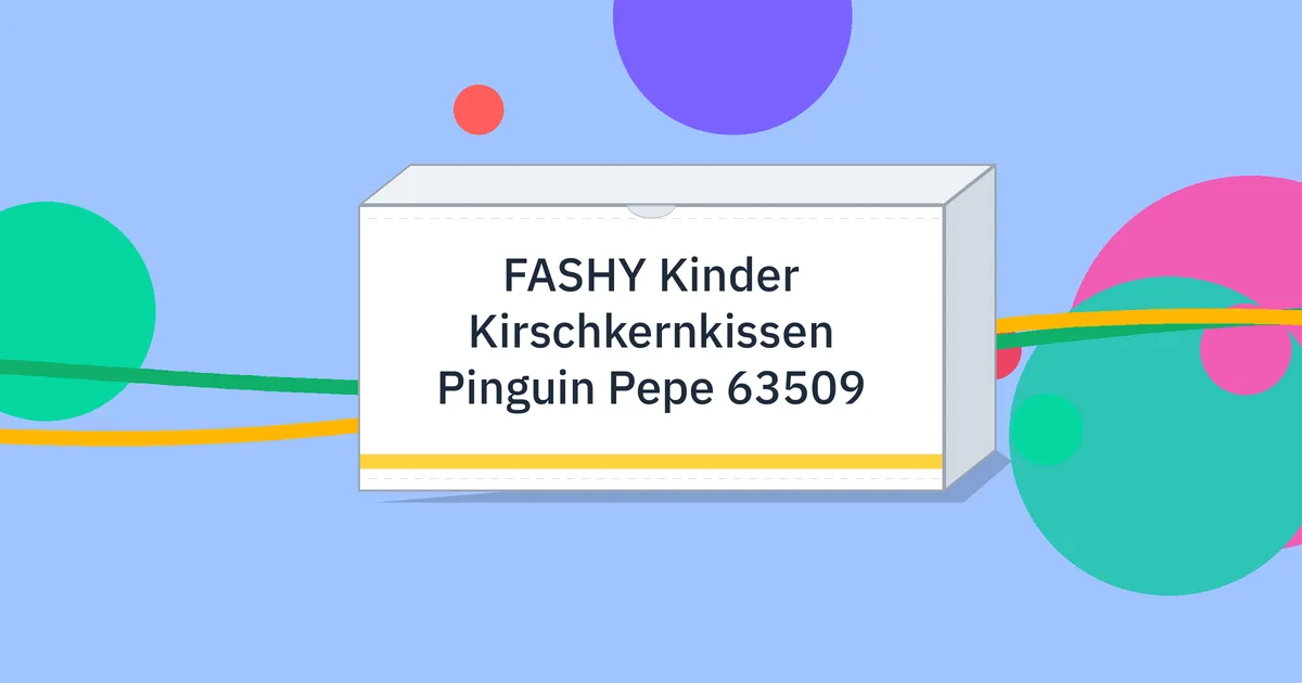 Symbolbild: Packung mit der Aufschrift FASHY Kinder Kirschkernkissen Pinguin Pepe 63509 (PZN 13157789) – Verfügbarkeit und Bezug in Apotheken in Frankfurt am Main