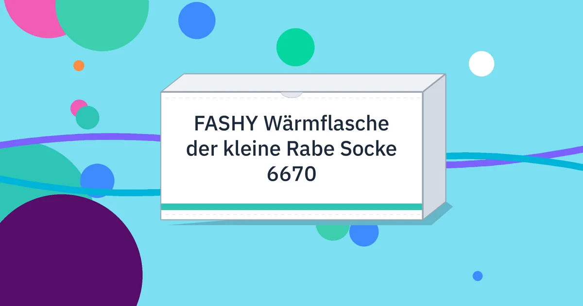 Symbolbild: Packung mit der Aufschrift FASHY Wärmflasche der kleine Rabe Socke 6670 (PZN 11852410) – Verfügbarkeit und Bezug in Apotheken in Frankfurt am Main