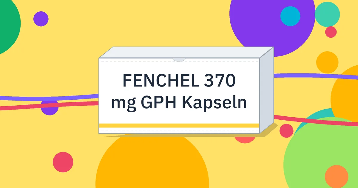 Symbolbild: Packung mit der Aufschrift FENCHEL 370 mg GPH Kapseln (PZN 06922893) – Verfügbarkeit und Bezug in Apotheken in Frankfurt am Main