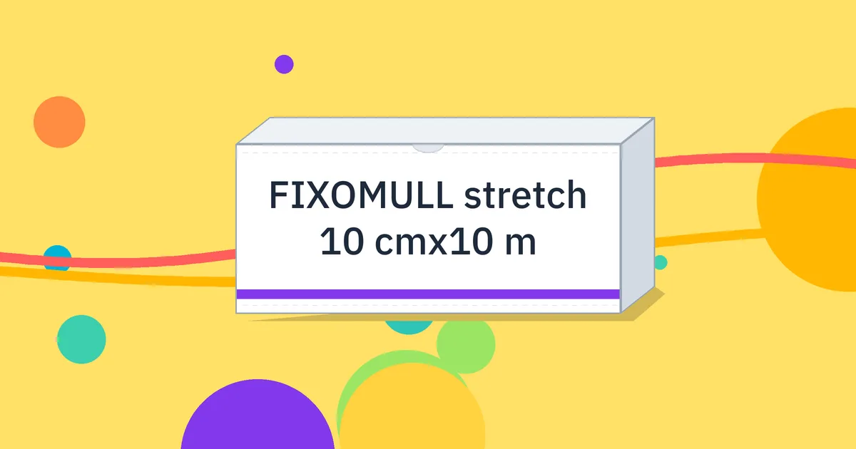 Symbolbild: Packung mit der Aufschrift FIXOMULL stretch 10 cmx10 m (PZN 20174593) – Verfügbarkeit und Bezug in Apotheken in Frankfurt am Main