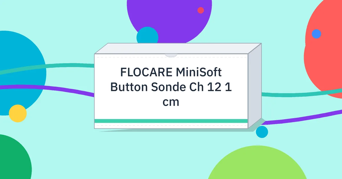 Symbolbild: Packung mit der Aufschrift FLOCARE MiniSoft Button Sonde Ch 12 1 cm (PZN 16018835) – Verfügbarkeit und Bezug in Apotheken in Frankfurt am Main