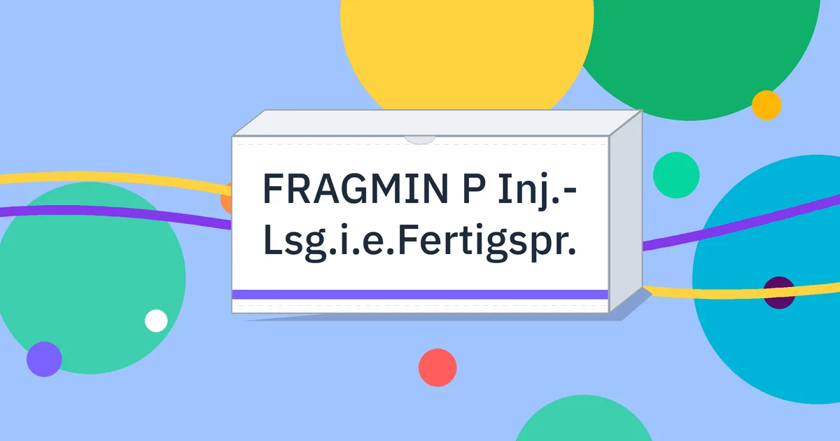 Symbolbild: Packung mit der Aufschrift FRAGMIN P Inj.-Lsg.i.e.Fertigspr. (PZN 00629531) – Verfügbarkeit und Bezug in Apotheken in Frankfurt am Main