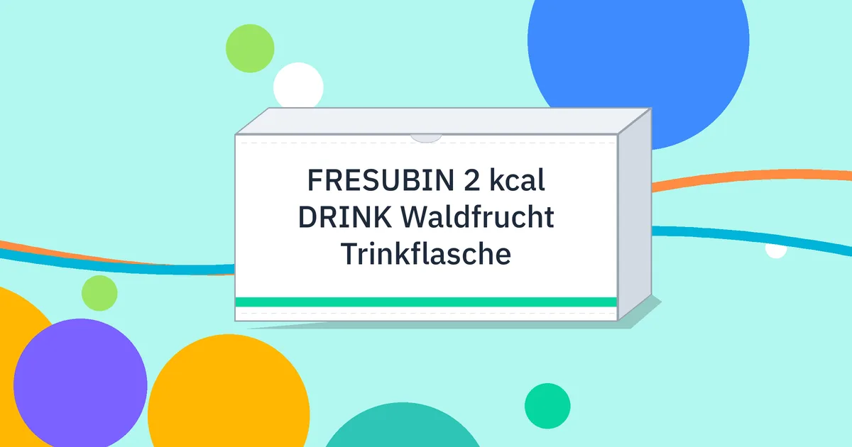 Symbolbild: Packung mit der Aufschrift FRESUBIN 2 kcal DRINK Waldfrucht Trinkflasche (PZN 09700779) – Verfügbarkeit und Bezug in Apotheken in Frankfurt am Main