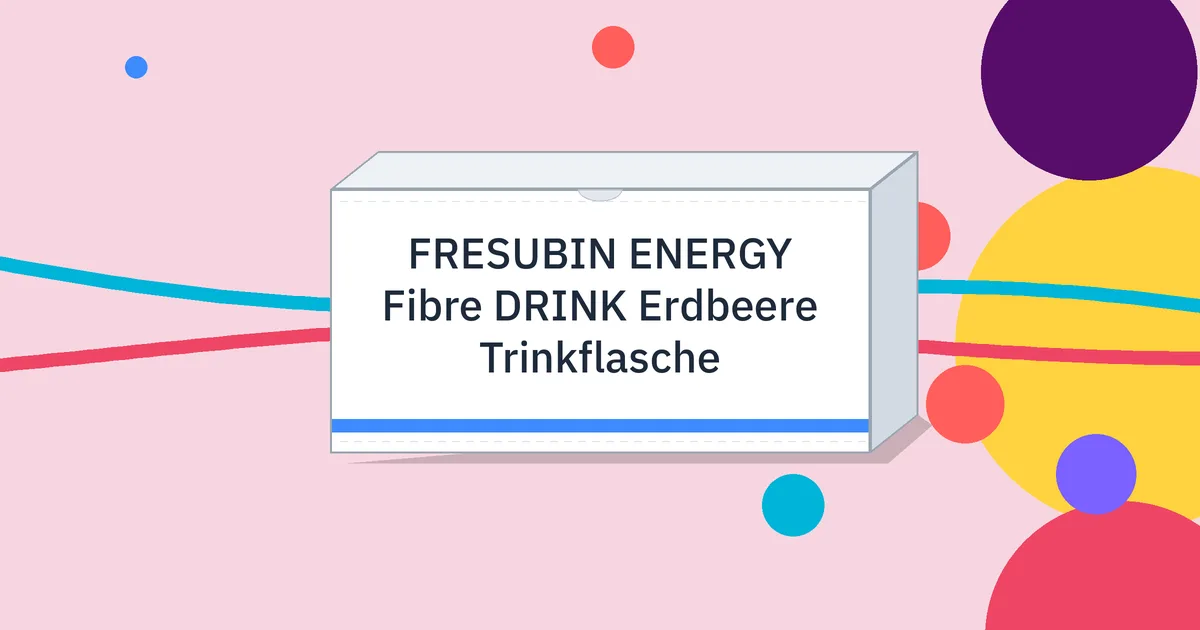 Symbolbild: Packung mit der Aufschrift FRESUBIN ENERGY Fibre DRINK Erdbeere Trinkflasche (PZN 14360009) – Verfügbarkeit und Bezug in Apotheken in Frankfurt am Main