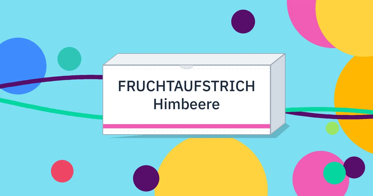 Symbolbild: Packung mit der Aufschrift FRUCHTAUFSTRICH Himbeere (PZN 09649417) – Verfügbarkeit und Bezug in Apotheken in Frankfurt am Main