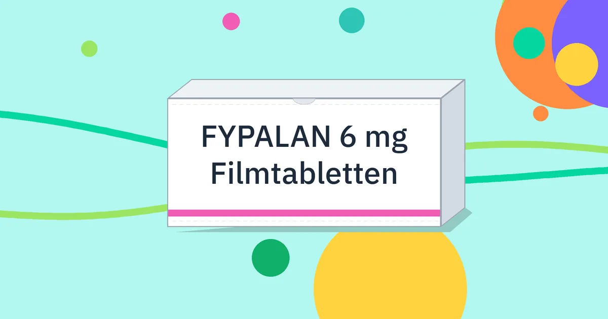 Symbolbild: Packung mit der Aufschrift FYPALAN 6 mg Filmtabletten (PZN 20333293) – Verfügbarkeit und Bezug in Apotheken in Frankfurt am Main