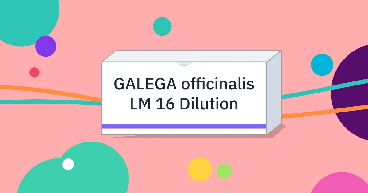 Symbolbild: Packung mit der Aufschrift GALEGA officinalis LM 16 Dilution (PZN 13495807) – Verfügbarkeit und Bezug in Apotheken in Frankfurt am Main