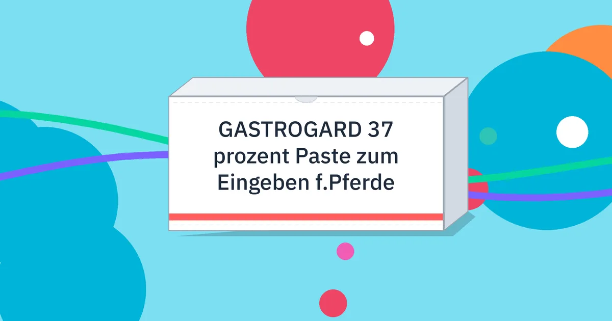 Symbolbild: Packung mit der Aufschrift GASTROGARD 37 prozent Paste zum Eingeben f.Pferde (PZN 11651930) – Verfügbarkeit und Bezug in Apotheken in Frankfurt am Main