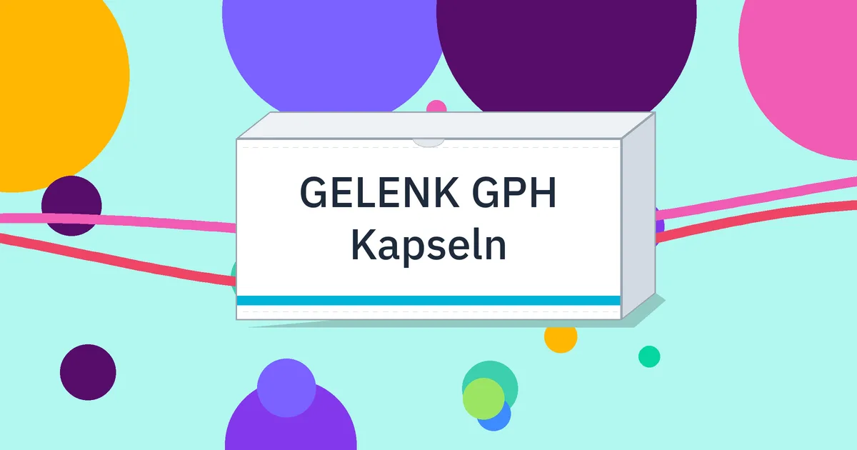 Symbolbild: Packung mit der Aufschrift GELENK GPH Kapseln (PZN 02886887) – Verfügbarkeit und Bezug in Apotheken in Frankfurt am Main