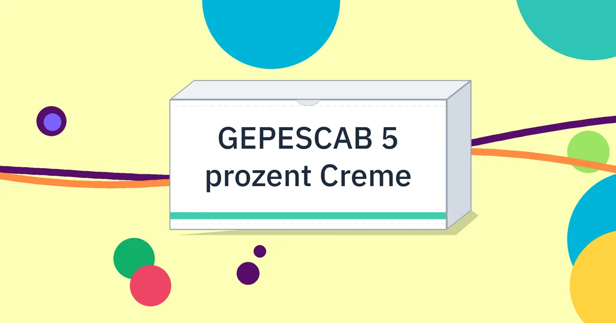 Symbolbild: Packung mit der Aufschrift GEPESCAB 5 prozent Creme (PZN 13857593) – Verfügbarkeit und Bezug in Apotheken in Frankfurt am Main