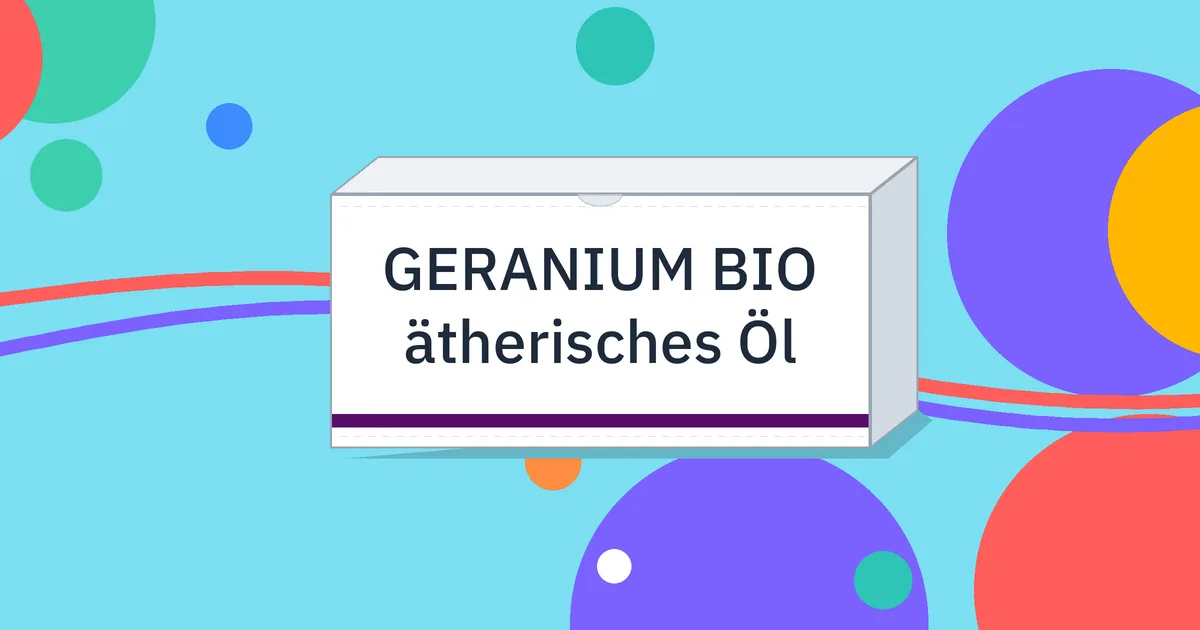 Symbolbild: Packung mit der Aufschrift GERANIUM BIO ätherisches Öl (PZN 16022179) – Verfügbarkeit und Bezug in Apotheken in Frankfurt am Main