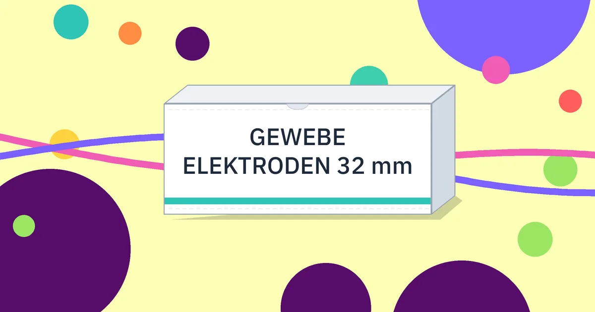 Symbolbild: Packung mit der Aufschrift GEWEBE ELEKTRODEN 32 mm (PZN 02576371) – Verfügbarkeit und Bezug in Apotheken in Frankfurt am Main
