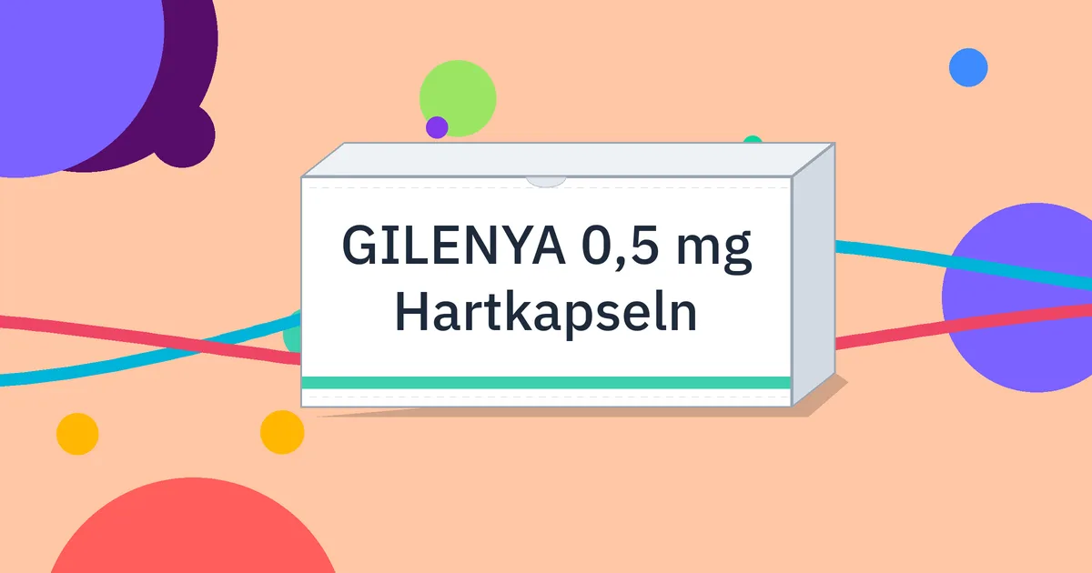Symbolbild: Packung mit der Aufschrift GILENYA 0,5 mg Hartkapseln (PZN 19908104) – Verfügbarkeit und Bezug in Apotheken in Frankfurt am Main