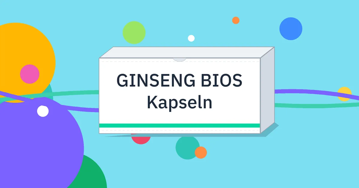 Symbolbild: Packung mit der Aufschrift GINSENG BIOS Kapseln (PZN 00327310) – Verfügbarkeit und Bezug in Apotheken in Frankfurt am Main