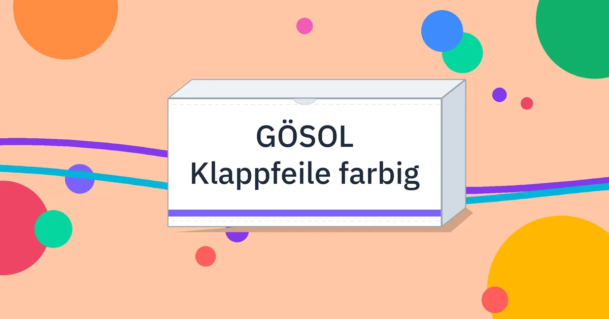 Symbolbild: Packung mit der Aufschrift GÖSOL Klappfeile farbig (PZN 15584981) – Verfügbarkeit und Bezug in Apotheken in Frankfurt am Main
