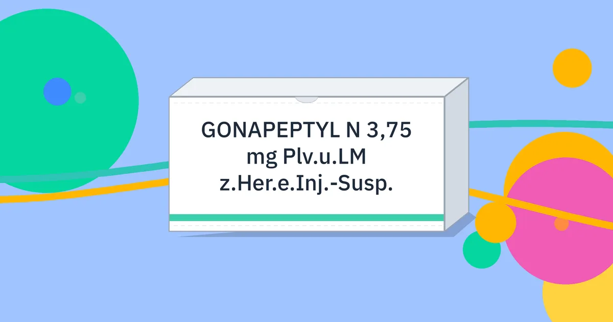 Symbolbild: Packung mit der Aufschrift GONAPEPTYL N 3,75 mg Plv.u.LM z.Her.e.Inj.-Susp. (PZN 19635209) – Verfügbarkeit und Bezug in Apotheken in Frankfurt am Main