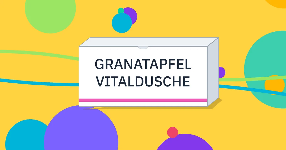 Symbolbild: Packung mit der Aufschrift GRANATAPFEL VITALDUSCHE (PZN 09233728) – Verfügbarkeit und Bezug in Apotheken in Frankfurt am Main