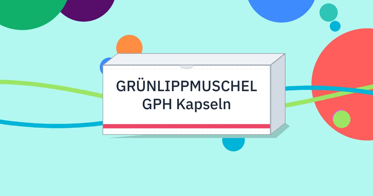 Symbolbild: Packung mit der Aufschrift GRÜNLIPPMUSCHEL GPH Kapseln (PZN 09786367) – Verfügbarkeit und Bezug in Apotheken in Frankfurt am Main