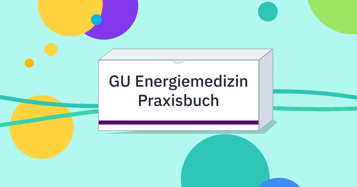 Symbolbild: Packung mit der Aufschrift GU Energiemedizin Praxisbuch (PZN 11288719) – Verfügbarkeit und Bezug in Apotheken in Frankfurt am Main