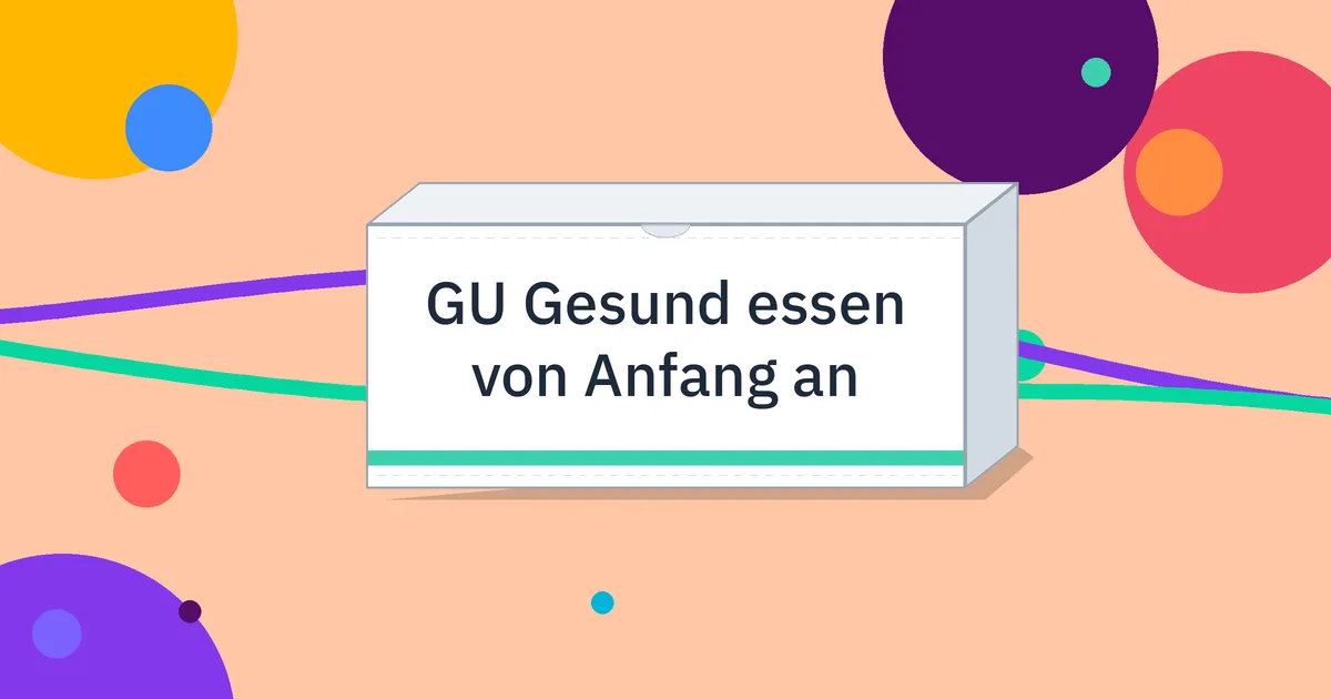 Symbolbild: Packung mit der Aufschrift GU Gesund essen von Anfang an (PZN 19490099) – Verfügbarkeit und Bezug in Apotheken in Frankfurt am Main