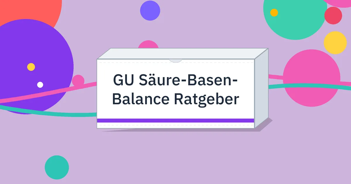 Symbolbild: Packung mit der Aufschrift GU Säure-Basen-Balance Ratgeber (PZN 14257228) – Verfügbarkeit und Bezug in Apotheken in Frankfurt am Main