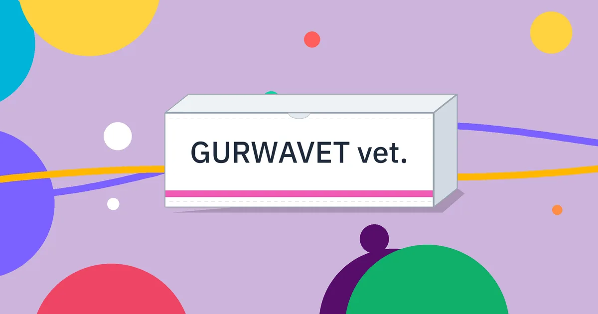 Symbolbild: Packung mit der Aufschrift GURWAVET vet. (PZN 11135223) – Verfügbarkeit und Bezug in Apotheken in Frankfurt am Main