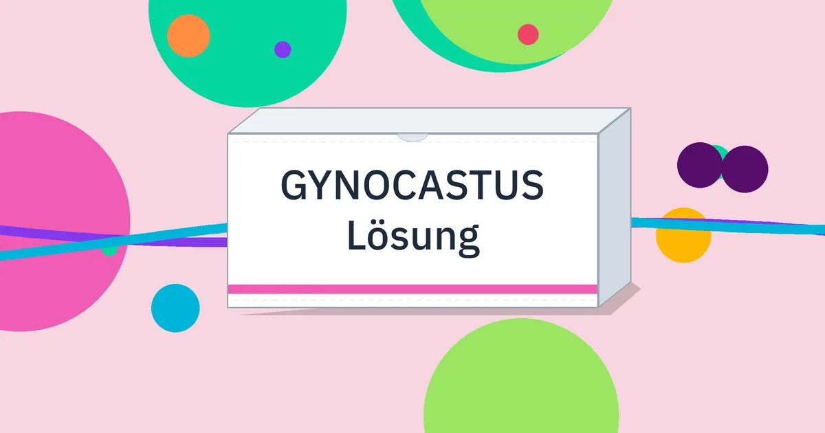 Symbolbild: Packung mit der Aufschrift GYNOCASTUS Lösung (PZN 04591357) – Verfügbarkeit und Bezug in Apotheken in Frankfurt am Main
