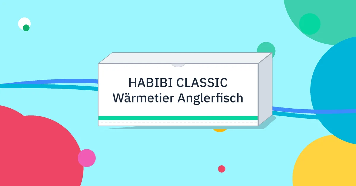 Symbolbild: Packung mit der Aufschrift HABIBI CLASSIC Wärmetier Anglerfisch (PZN 20865699) – Verfügbarkeit und Bezug in Apotheken in Frankfurt am Main