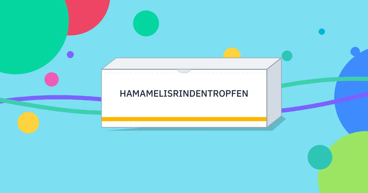 Symbolbild: Packung mit der Aufschrift HAMAMELISRINDENTROPFEN (PZN 11365650) – Verfügbarkeit und Bezug in Apotheken in Frankfurt am Main