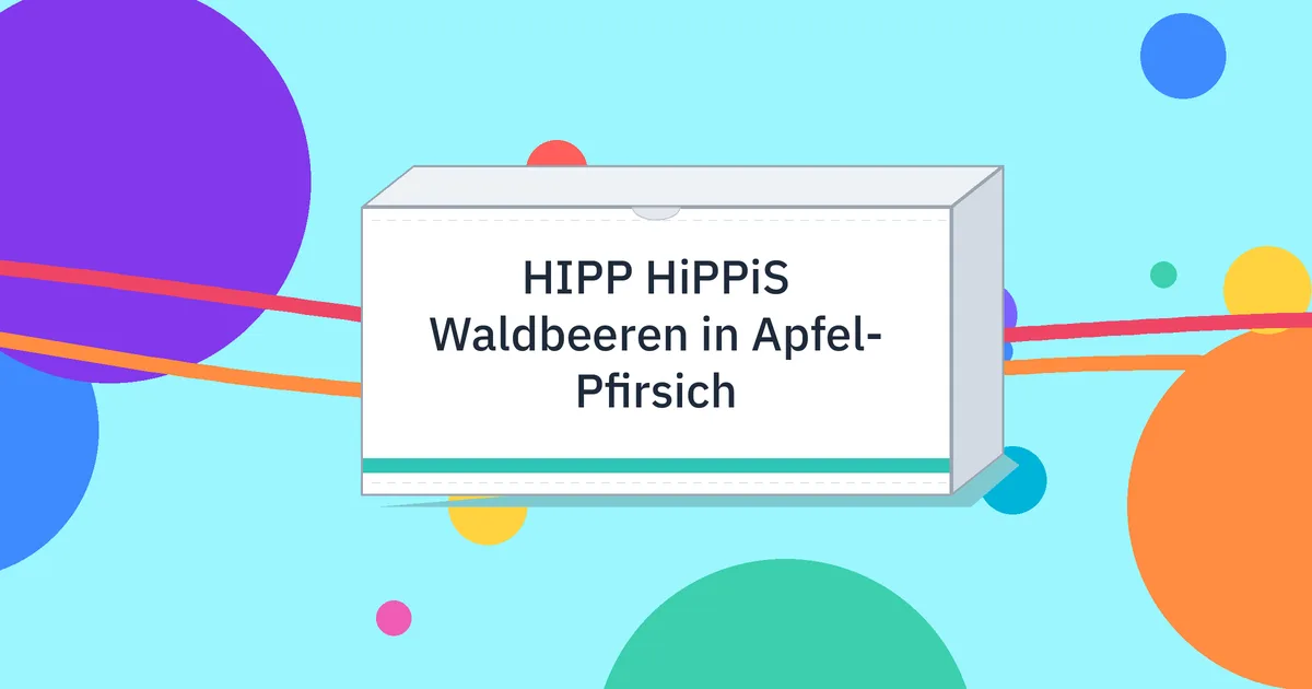 Symbolbild: Packung mit der Aufschrift HIPP HiPPiS Waldbeeren in Apfel-Pfirsich (PZN 12668565) – Verfügbarkeit und Bezug in Apotheken in Frankfurt am Main