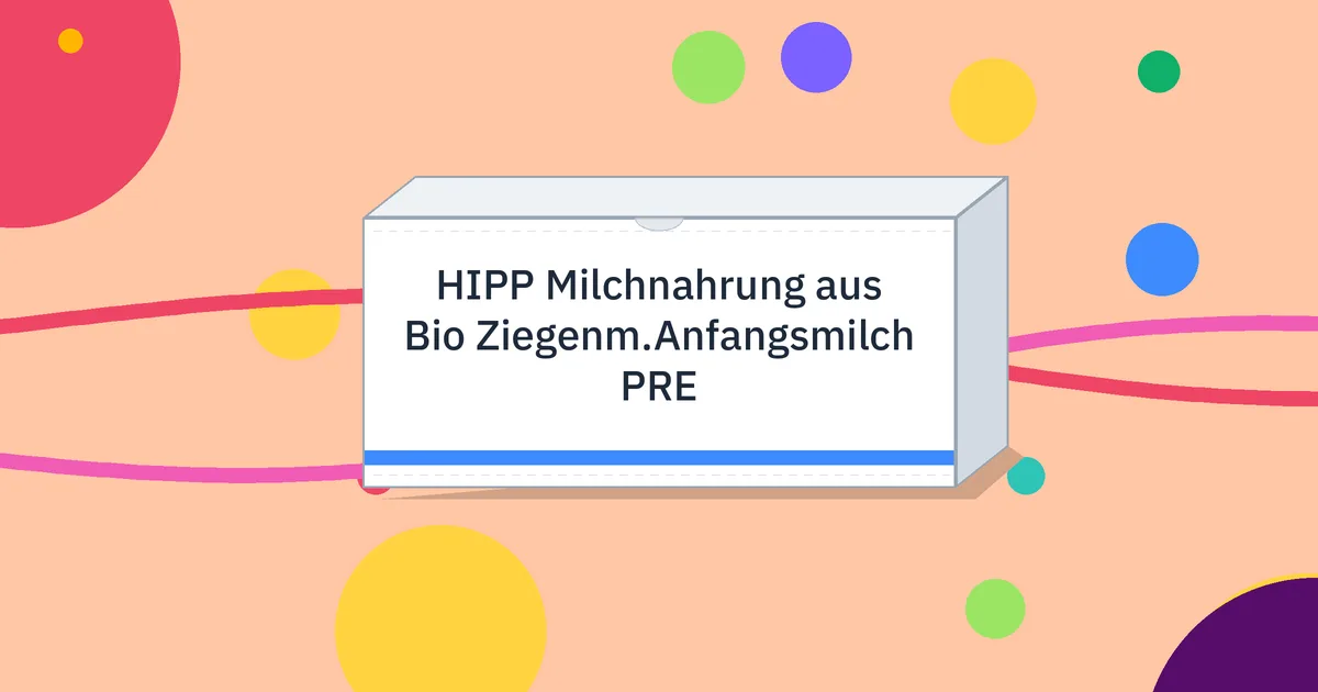 Symbolbild: Packung mit der Aufschrift HIPP Milchnahrung aus Bio Ziegenm.Anfangsmilch PRE (PZN 17617288) – Verfügbarkeit und Bezug in Apotheken in Frankfurt am Main