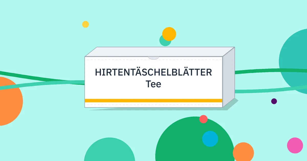 Symbolbild: Packung mit der Aufschrift HIRTENTÄSCHELBLÄTTER Tee (PZN 16237879) – Verfügbarkeit und Bezug in Apotheken in Frankfurt am Main