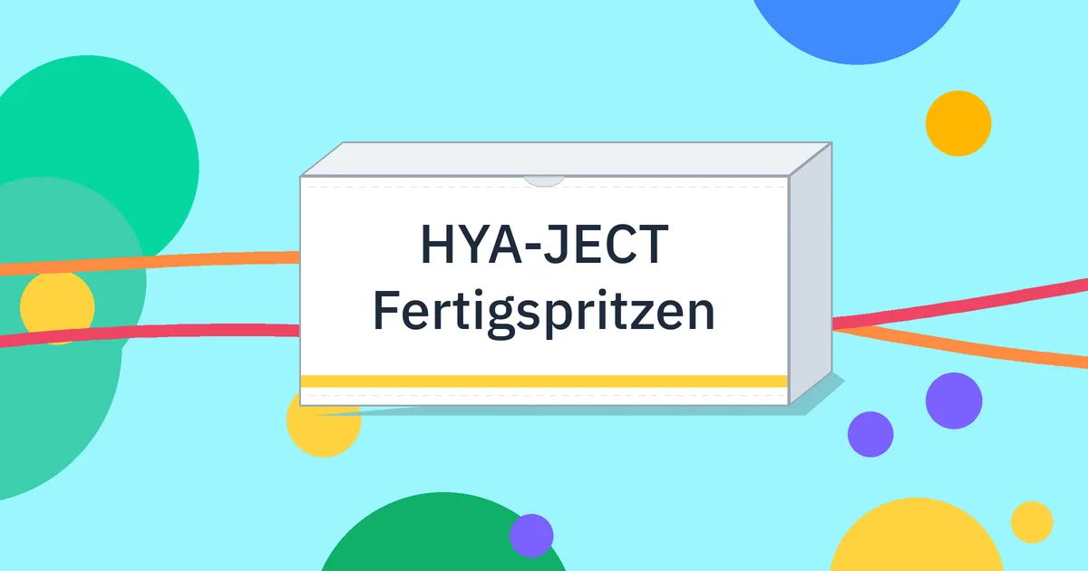 Symbolbild: Packung mit der Aufschrift HYA-JECT Fertigspritzen (PZN 05977596) – Verfügbarkeit und Bezug in Apotheken in Frankfurt am Main