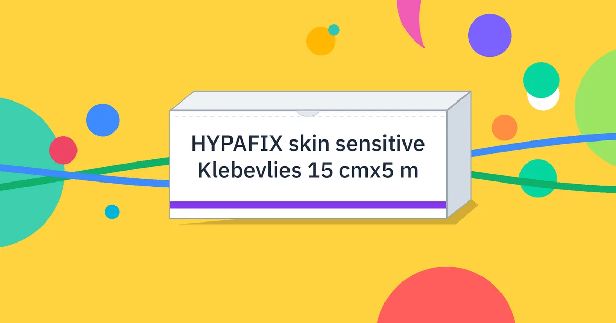 Symbolbild: Packung mit der Aufschrift HYPAFIX skin sensitive Klebevlies 15 cmx5 m (PZN 19397253) – Verfügbarkeit und Bezug in Apotheken in Frankfurt am Main