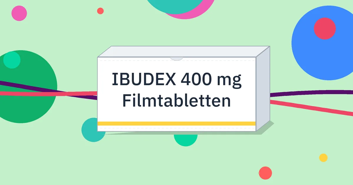 Symbolbild: Packung mit der Aufschrift IBUDEX 400 mg Filmtabletten (PZN 09294687) – Verfügbarkeit und Bezug in Apotheken in Frankfurt am Main