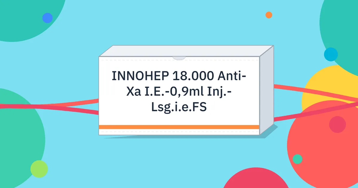 Symbolbild: Packung mit der Aufschrift INNOHEP 18.000 Anti-Xa I.E.-0,9ml Inj.-Lsg.i.e.FS (PZN 18379951) – Verfügbarkeit und Bezug in Apotheken in Frankfurt am Main