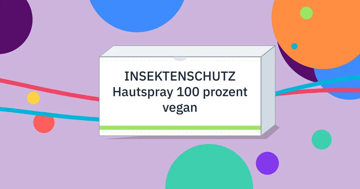 Symbolbild: Packung mit der Aufschrift INSEKTENSCHUTZ Hautspray 100 prozent vegan (PZN 20326962) – Verfügbarkeit und Bezug in Apotheken in Frankfurt am Main