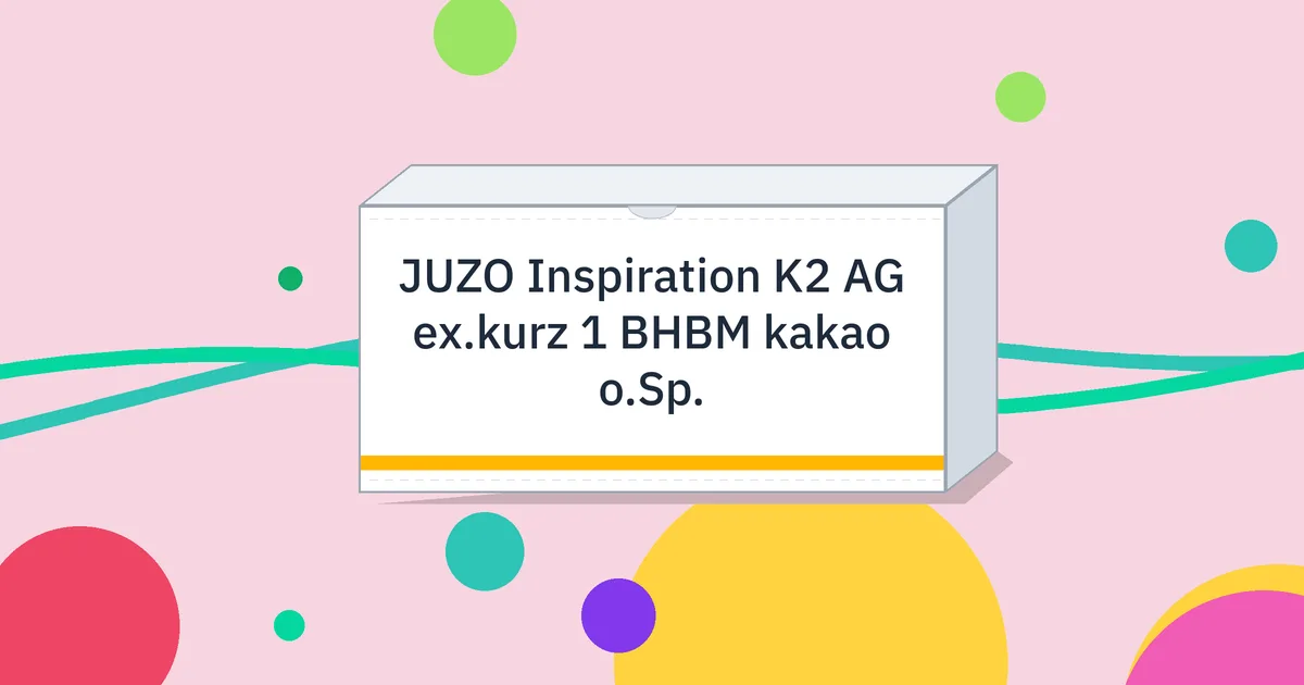 Symbolbild: Packung mit der Aufschrift JUZO Inspiration K2 AG ex.kurz 1 BHBM kakao o.Sp. (PZN 14878315) – Verfügbarkeit und Bezug in Apotheken in Frankfurt am Main