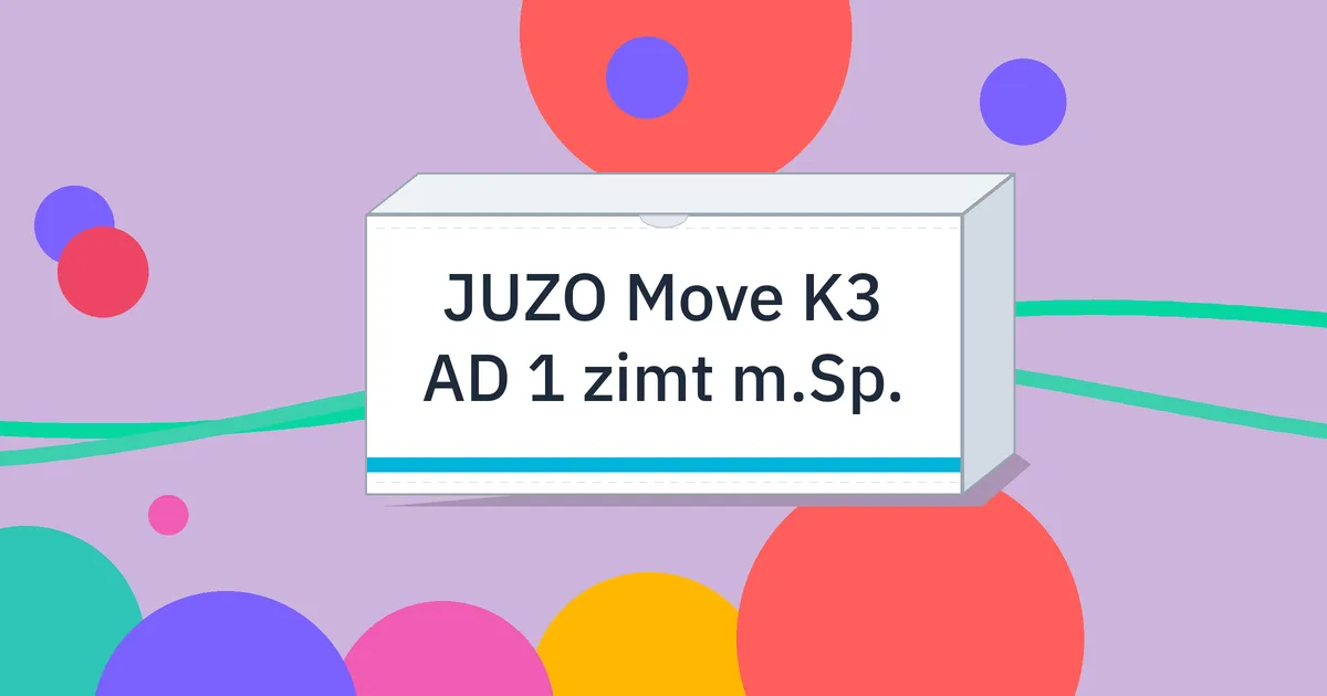 Symbolbild: Packung mit der Aufschrift JUZO Move K3 AD 1 zimt m.Sp. (PZN 18566587) – Verfügbarkeit und Bezug in Apotheken in Frankfurt am Main