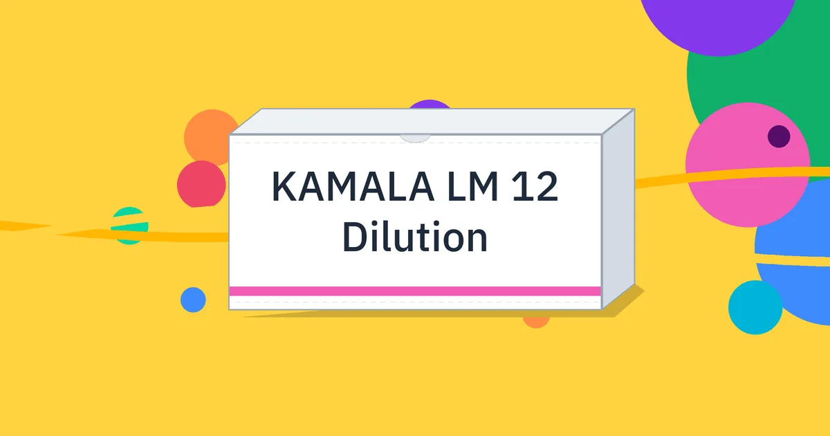 Symbolbild: Packung mit der Aufschrift KAMALA LM 12 Dilution (PZN 13518046) – Verfügbarkeit und Bezug in Apotheken in Frankfurt am Main