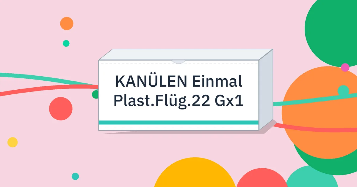 Symbolbild: Packung mit der Aufschrift KANÜLEN Einmal Plast.Flüg.22 Gx1 (PZN 02441004) – Verfügbarkeit und Bezug in Apotheken in Frankfurt am Main