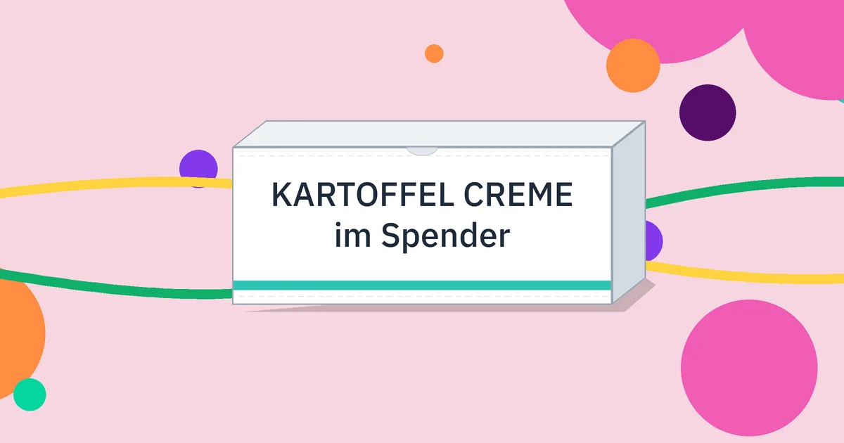 Symbolbild: Packung mit der Aufschrift KARTOFFEL CREME im Spender (PZN 14262991) – Verfügbarkeit und Bezug in Apotheken in Frankfurt am Main