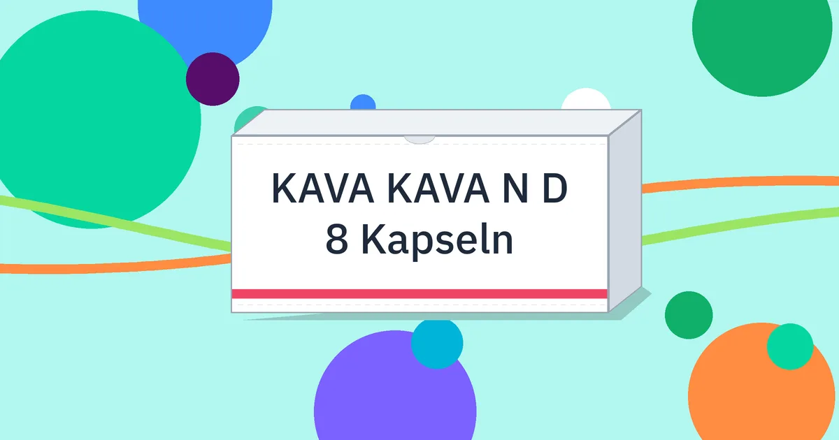 Symbolbild: Packung mit der Aufschrift KAVA KAVA N D 8 Kapseln (PZN 02415165) – Verfügbarkeit und Bezug in Apotheken in Frankfurt am Main
