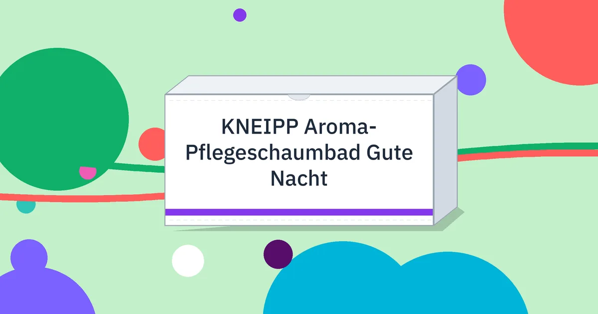 Symbolbild: Packung mit der Aufschrift KNEIPP Aroma-Pflegeschaumbad Gute Nacht (PZN 17441180) – Verfügbarkeit und Bezug in Apotheken in Frankfurt am Main