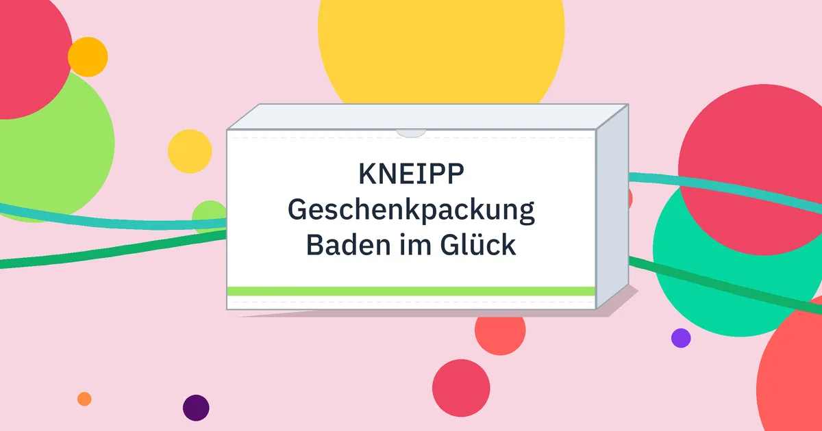 Symbolbild: Packung mit der Aufschrift KNEIPP Geschenkpackung Baden im Glück (PZN 14179675) – Verfügbarkeit und Bezug in Apotheken in Frankfurt am Main