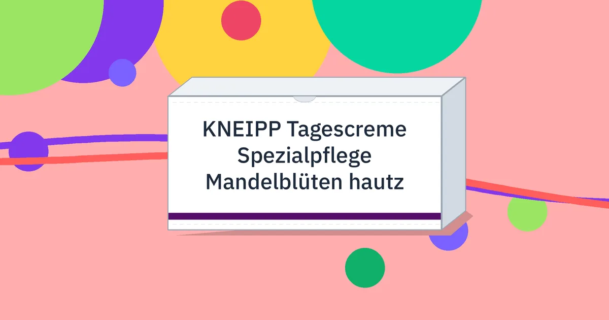 Symbolbild: Packung mit der Aufschrift KNEIPP Tagescreme Spezialpflege Mandelblüten hautz (PZN 16807590) – Verfügbarkeit und Bezug in Apotheken in Frankfurt am Main