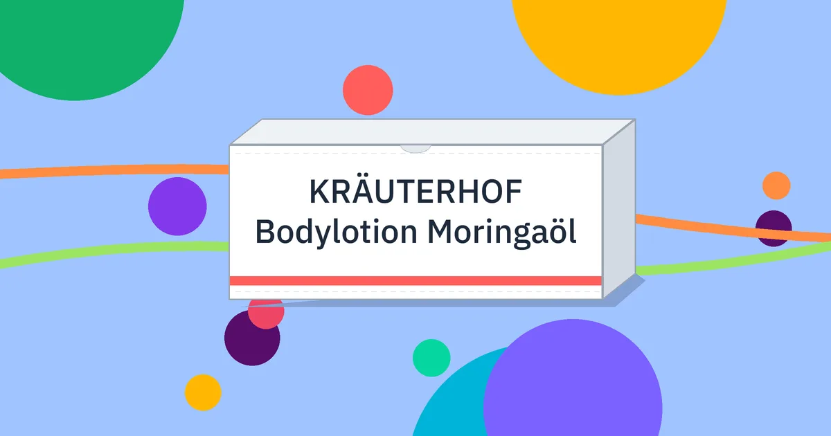 Symbolbild: Packung mit der Aufschrift KRÄUTERHOF Bodylotion Moringaöl (PZN 11292336) – Verfügbarkeit und Bezug in Apotheken in Frankfurt am Main