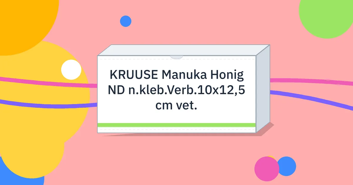 Symbolbild: Packung mit der Aufschrift KRUUSE Manuka Honig ND n.kleb.Verb.10x12,5 cm vet. (PZN 18443933) – Verfügbarkeit und Bezug in Apotheken in Frankfurt am Main