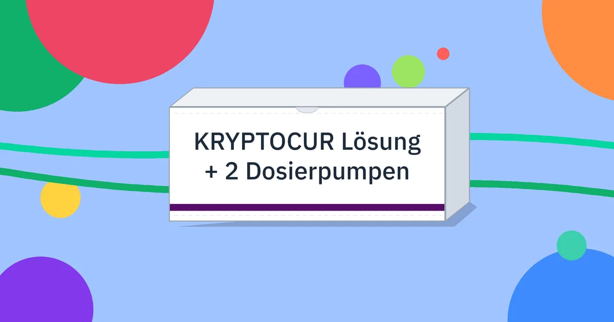Symbolbild: Packung mit der Aufschrift KRYPTOCUR Lösung + 2 Dosierpumpen (PZN 05512584) – Verfügbarkeit und Bezug in Apotheken in Frankfurt am Main