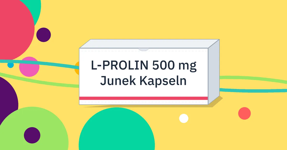 Symbolbild: Packung mit der Aufschrift L-PROLIN 500 mg Junek Kapseln (PZN 00135303) – Verfügbarkeit und Bezug in Apotheken in Frankfurt am Main